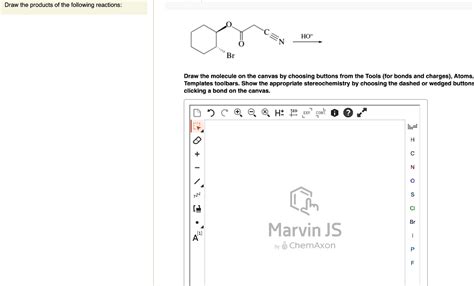 draw the products of the following reactions draw the molecule on the