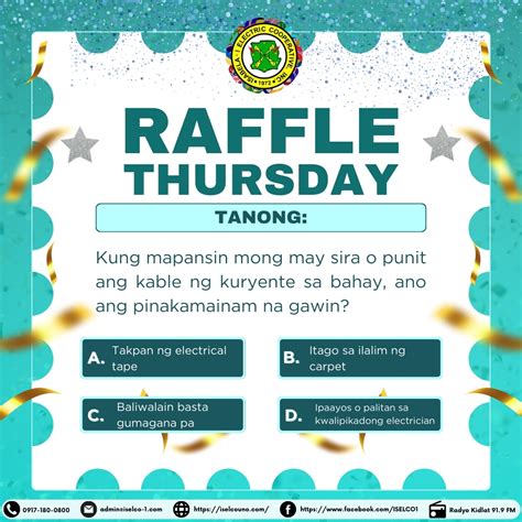 Isabela ⚡ 𝐑𝐚𝐟𝐟𝐥𝐞 𝐓𝐡𝐮𝐫𝐬𝐝𝐚𝐲 𝐀𝐥𝐞𝐫𝐭 Ready To Win ₱500 Cash Open To All Our Member Consumer