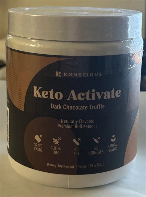 Konscious Keto Activate Dark Chocolate Truffle Bhb Ketones ~ New Sealed