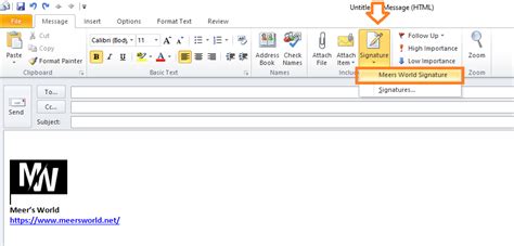 How To Add Picture To Email Signature Outlook Warehouserelop