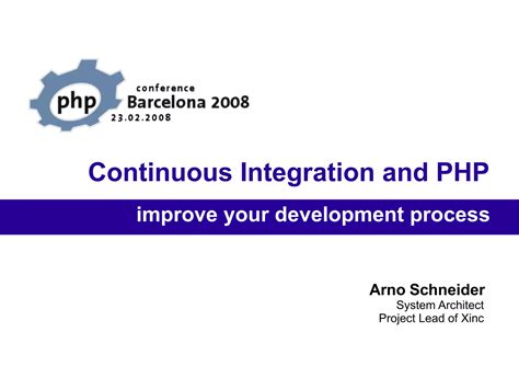 Continuous Integration And Php Odp Web Development Internet