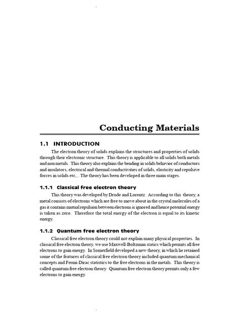 Unit 1 Conducting Materials Updated Pdf Atoms Electron
