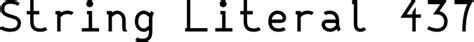 String Literal Medium Font