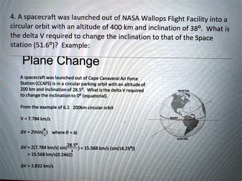 SOLVED A Spacecraft Was Launched Out Of NASA Wallops Flight Facility Into A Circular Orbit With