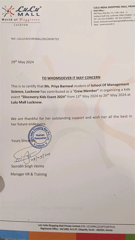 Priya Barnwal On Linkedin Crewmember Lulumall Liveproject