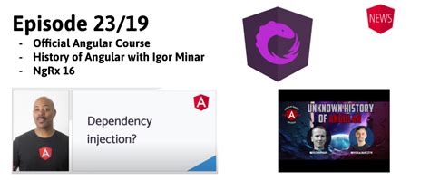 Episode 2319 Angular Course Ngrx 16 Igor Minar On Angulars History