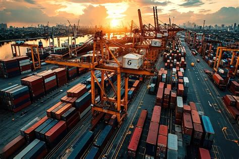 Premium Ai Image Global Business Logistics Import Export Of