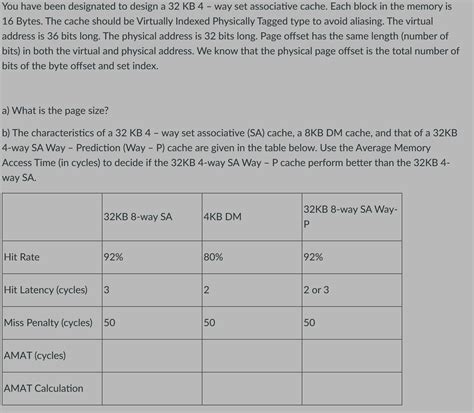 Solved You Have Been Designated To Design A 32 KB 4 Way Chegg Com