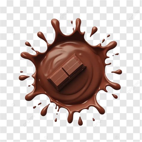 달콤함과 관대함을 상징하는 녹인 초콜릿 스플래시 녹은 초콜릿 스플래시와 초콜릿 조각 달콤함과 부드러움을 상징하는 맛있는 Png 일러스트 및 이미지 에 대한 무료