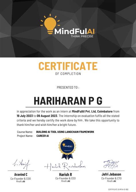 Aiprojects Datascience Machinelearning Internshipexperience… Hariharan P G