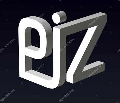 Estilización Tipográfica De Las Letras Pj Y R Z Y X V W R U N