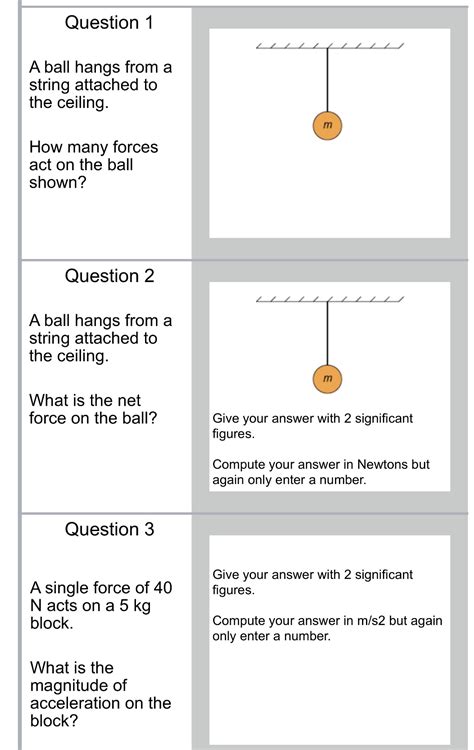 solved question 1 a ball hangs from a string attached to the
