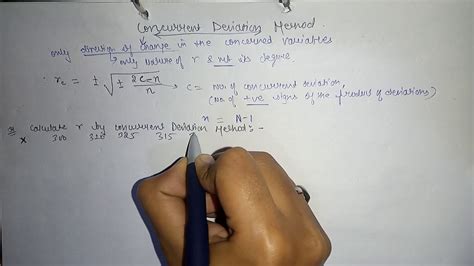 Correlation By Concurrent Deviation Method BMS Part YouTube