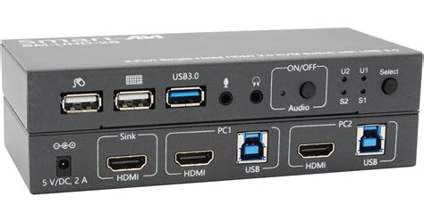 Smart Avi Sm Uhd 2s S 2 Port Single Head Hdmi Kvm Sm Uhd 2s S