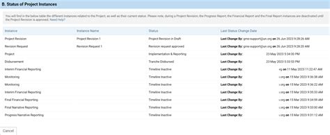 Review And Set Up A Project Revision Request Grant Management System Gms Support Help Portal