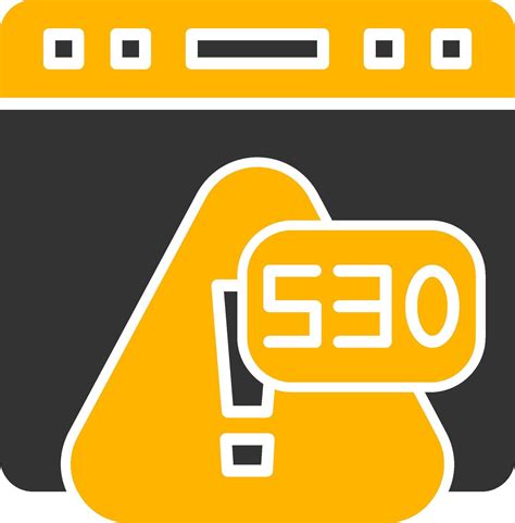 Error 530 Web Hosting Error Glyph Two Color 67637312 Vector Art At Vecteezy