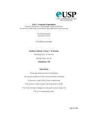 CS S Final Exam Solution Pdf CS Computer Organisation Faculty Of Science