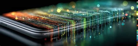 Smartphone Screen Melting Into Code Representing Digital Integration In A Dynamic Tech Landscape