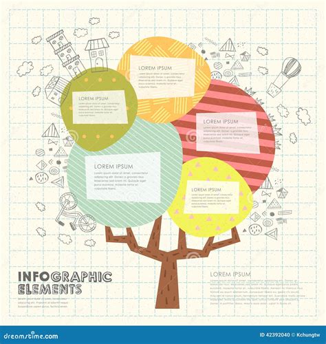 Collage Pattern Template With Colorful Tree Stock Vector Illustration Of Leaf Creative 42392040