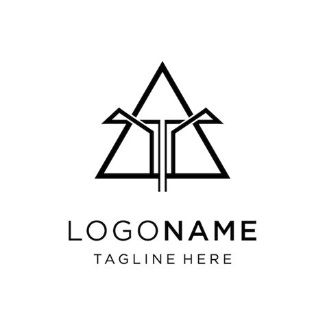 Premium Vector Letter T And Triangle Logo Design Concept