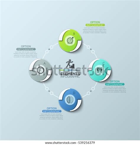 Circular Diagram 4 Equal Round Elements Stock Vector Royalty Free 539256379 Shutterstock