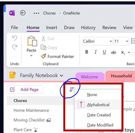 how to sort notebooks and notes alphabetically microsoft qanda