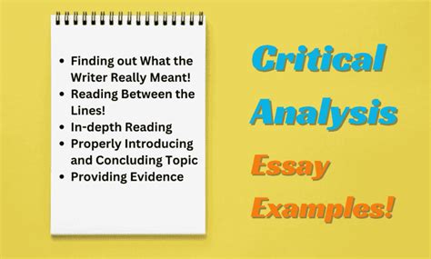 Critical Analysis Essay Examples Literary Analysis Vidzhome