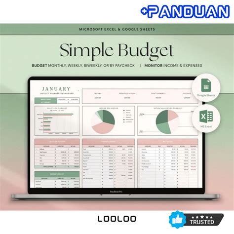 Jual Budget Planner Budget Spreadsheet Excel Budget Template Google Sheets Budget Monthly