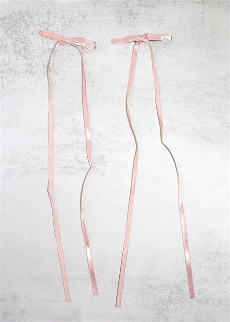 2 Pc Long Thin Bow Hairclips Shop Miss A