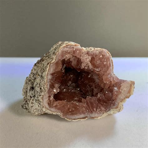 Amethyst Pink Quartz Open Geode W Good Crystallization Healing