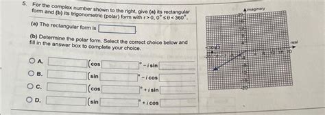 Solved For The Complex Number Shown To The Right Give Chegg