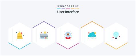 User Interface 25 Flat Icon Pack Including Light Bulb Home Weather Cloud 19204253 Vector Art