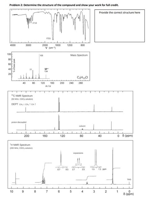 Solved Problem Determine The Structure Of The Compound Chegg