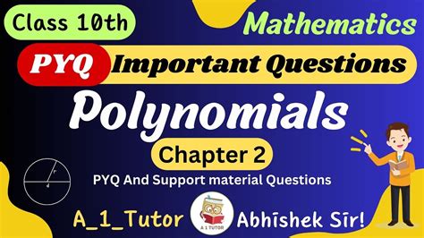Chapter 2 Polynomials Important Questions Pyq For Board Exam Class 10 Cbse Class10thmaths