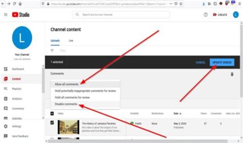 How To Disable Comments On Your YouTube Videos