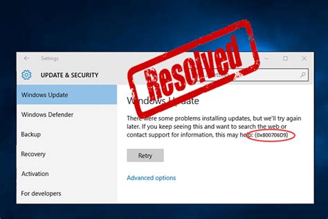 How To Solve Windows Update Error 0x800706d9