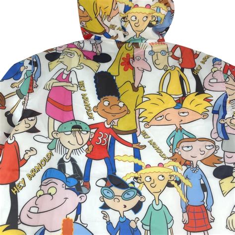Nickelodeon Hey Arnold Windbreaker Jacket Adult L 90s… Gem