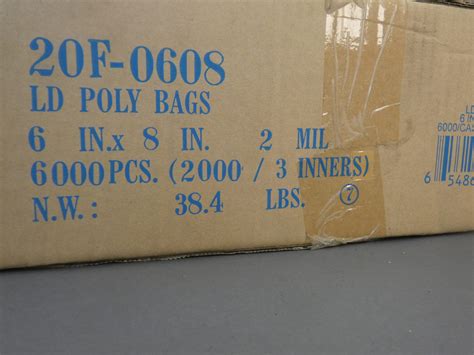 Pack Of 2000 Elkay Plastics 20f 0608 2 Mil Low Density Flat Bag 6″ X