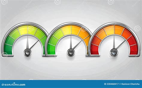 Gauge Levels UI Elements Kit Vector Illustration CartoonDealer Com