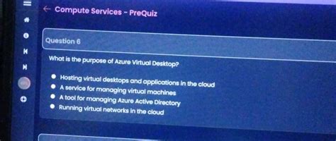 Compute Services PreQuiz Question What Is StudyX