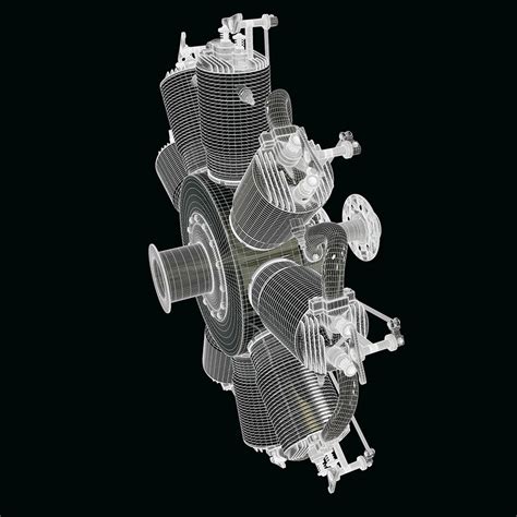 Ww1 Rotary Engine Obj