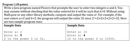 Solved Program 1 10 Points Write A Java Program Named