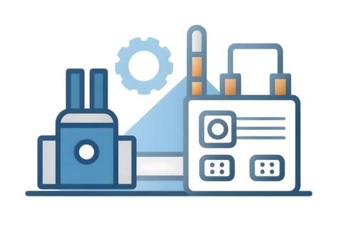 Ai Assistant Icon With Factory Machine Concept For Enhanced Operations