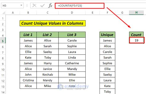 Excel Count Unique Values In Multiple Columns Printable Forms Free Online