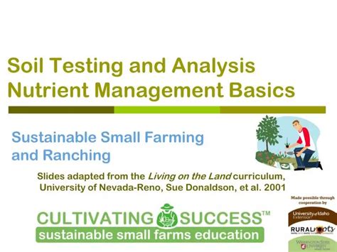 PPT Soil Testing And Analysis Nutrient Management Basics PowerPoint Presentation ID