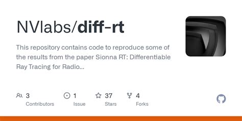 GitHub NVlabs Diff Rt This Repository Contains Code To Reproduce Some Of The Results From The