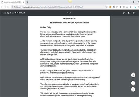 Passport Protocols Revised Policy Sage Australia