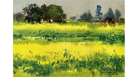 Watercolor Landscape Painting Tutorial Watercolour Demo By Shahan In