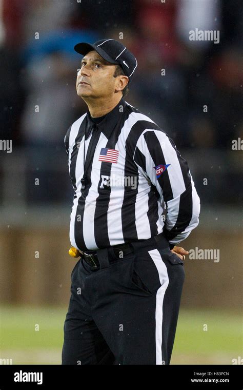 Nov 19 2011 Stanford Ca Usa Ncaa Field Judge Steve Strimling Stands On The Field During The