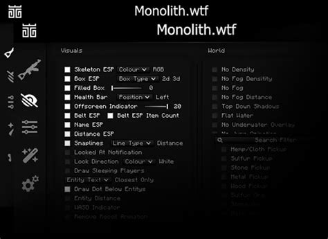 Monolith Лучший чит для Rust с уникальными функциями Aimbot и Esp